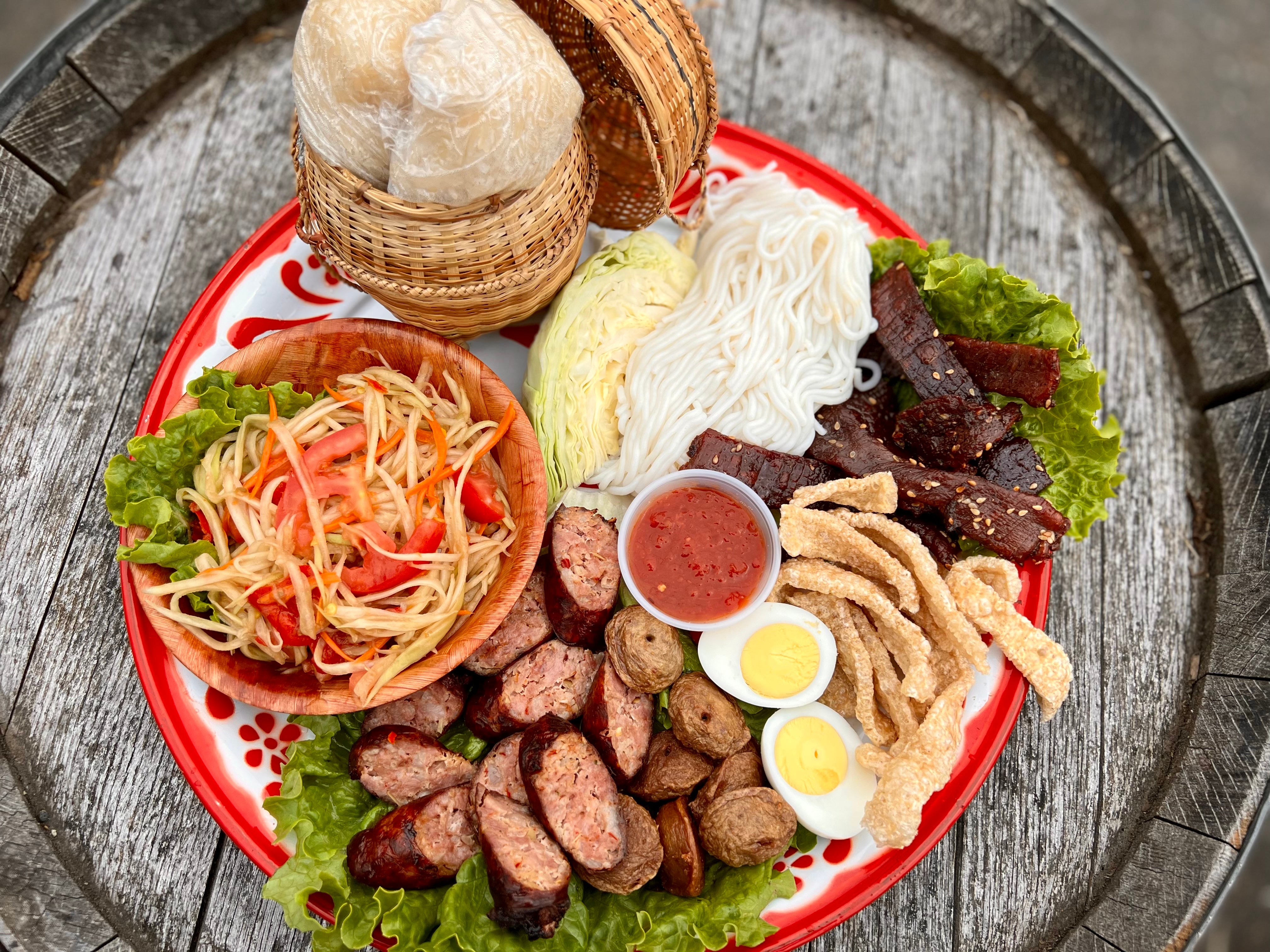 Portland's best Lao Sample Platter - Featured in Portland Monthly ...